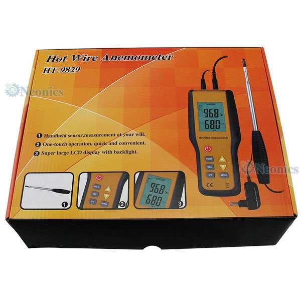 HT-9829 Hotwire Anemometer เครื่องวัดความเร็วลม CFM CMM HTI - บริษัท นี ...